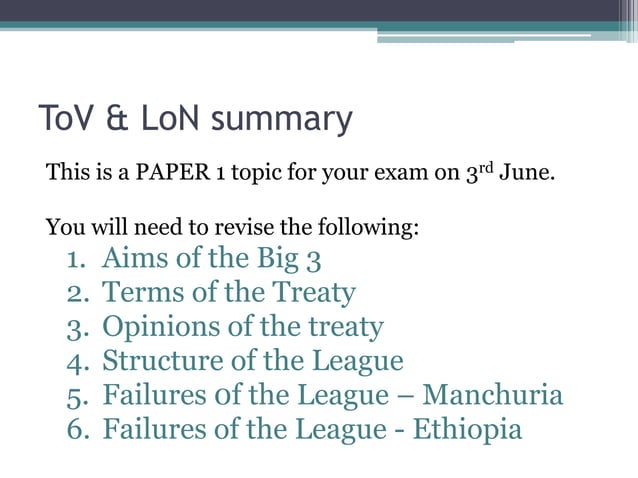 History Revision 2 Tov & Lon | PPTX | Political Issues & policy | Politics