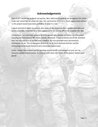 CSEC History SBA | DOCX