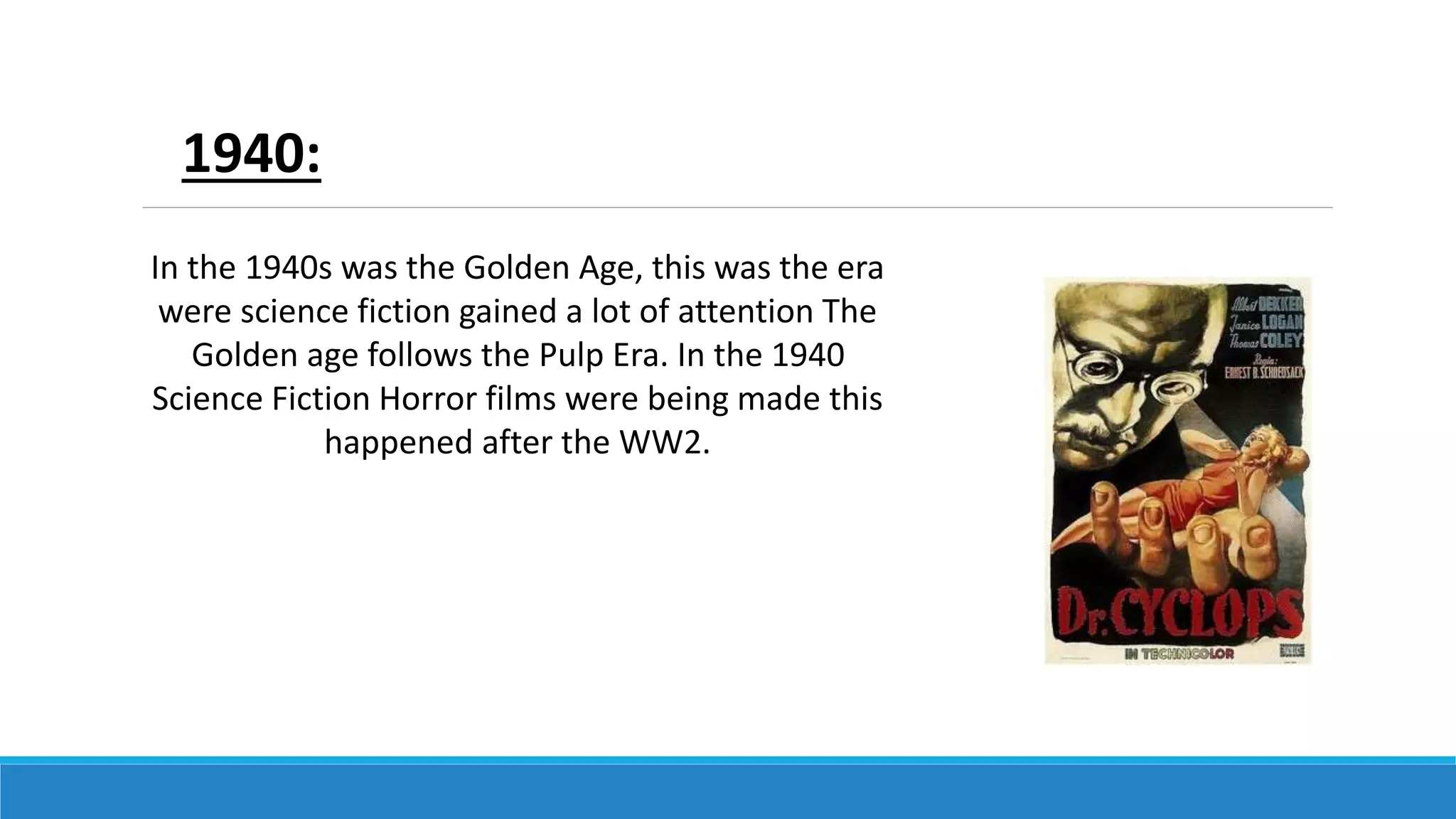 History sci fi | PPTX | Science Fiction | Genres