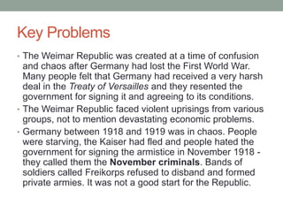 History - problems of the german weimar government 1919 1923 (from bbc ...