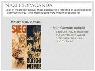 History - the appeal of the nazis (from bbc history) | PPT