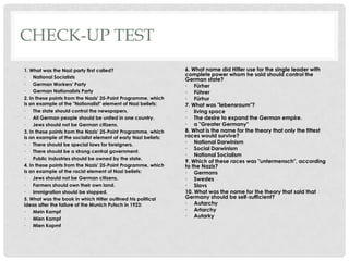 History - the appeal of the nazis (from bbc history) | PPT