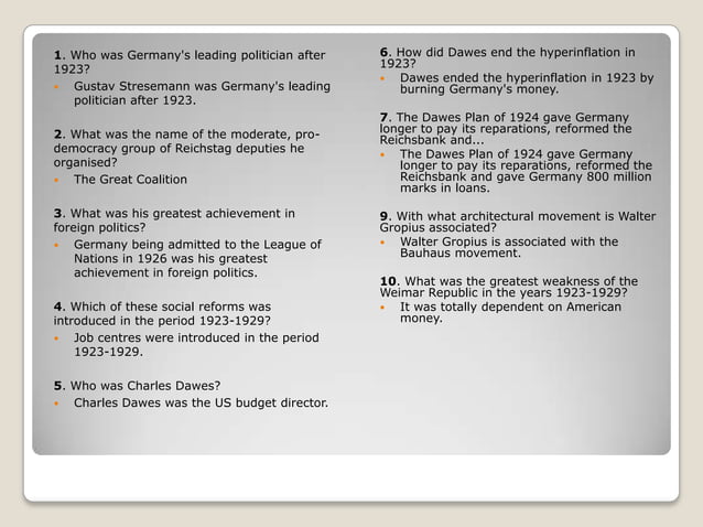 History - how did the weimar republic survive (from bbc history) | PPT