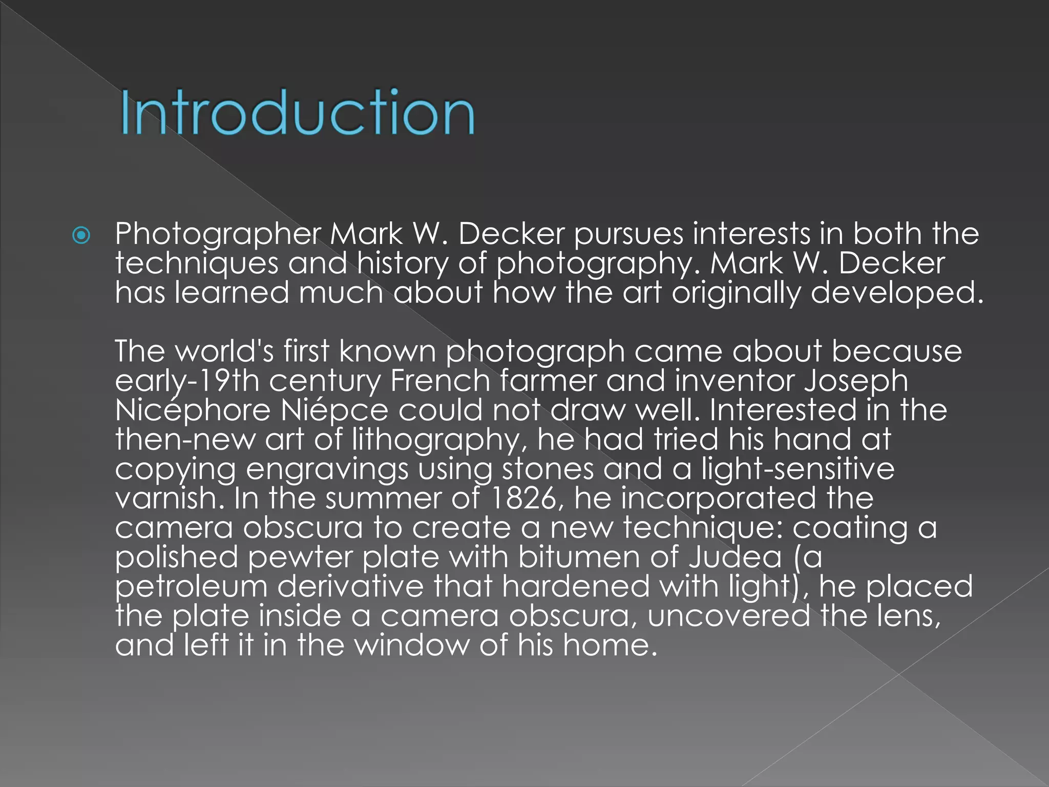 History's First Photograph | PPTX