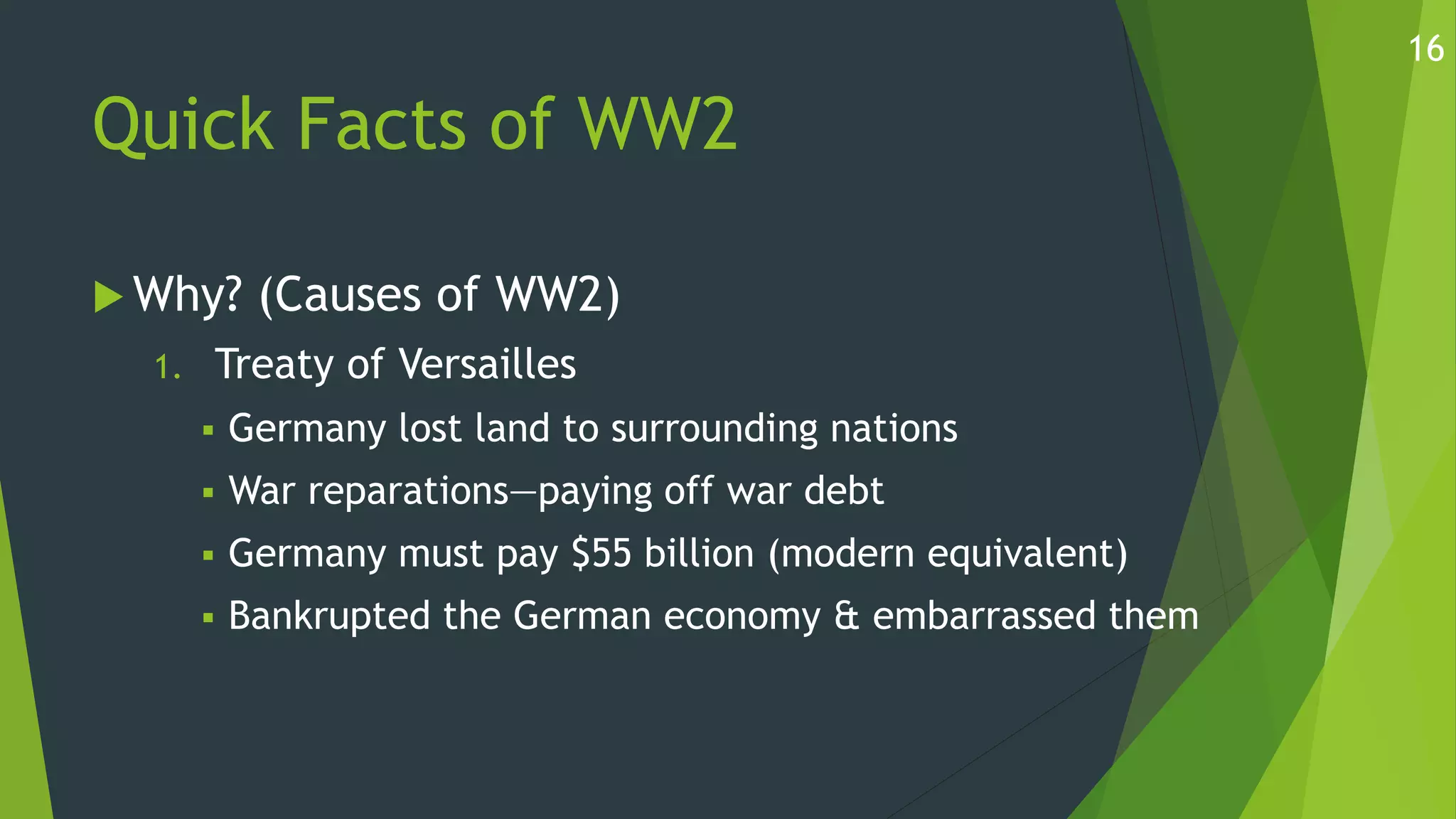 WWII Quick Facts and Causes of War | PPTX
