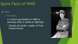 WWII Quick Facts and Causes of War | PPTX