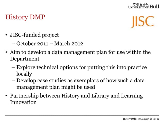 History data management staff development
