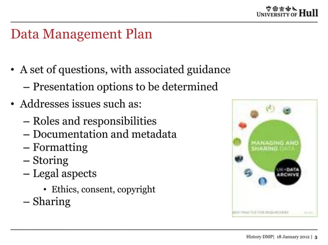 History data management staff development