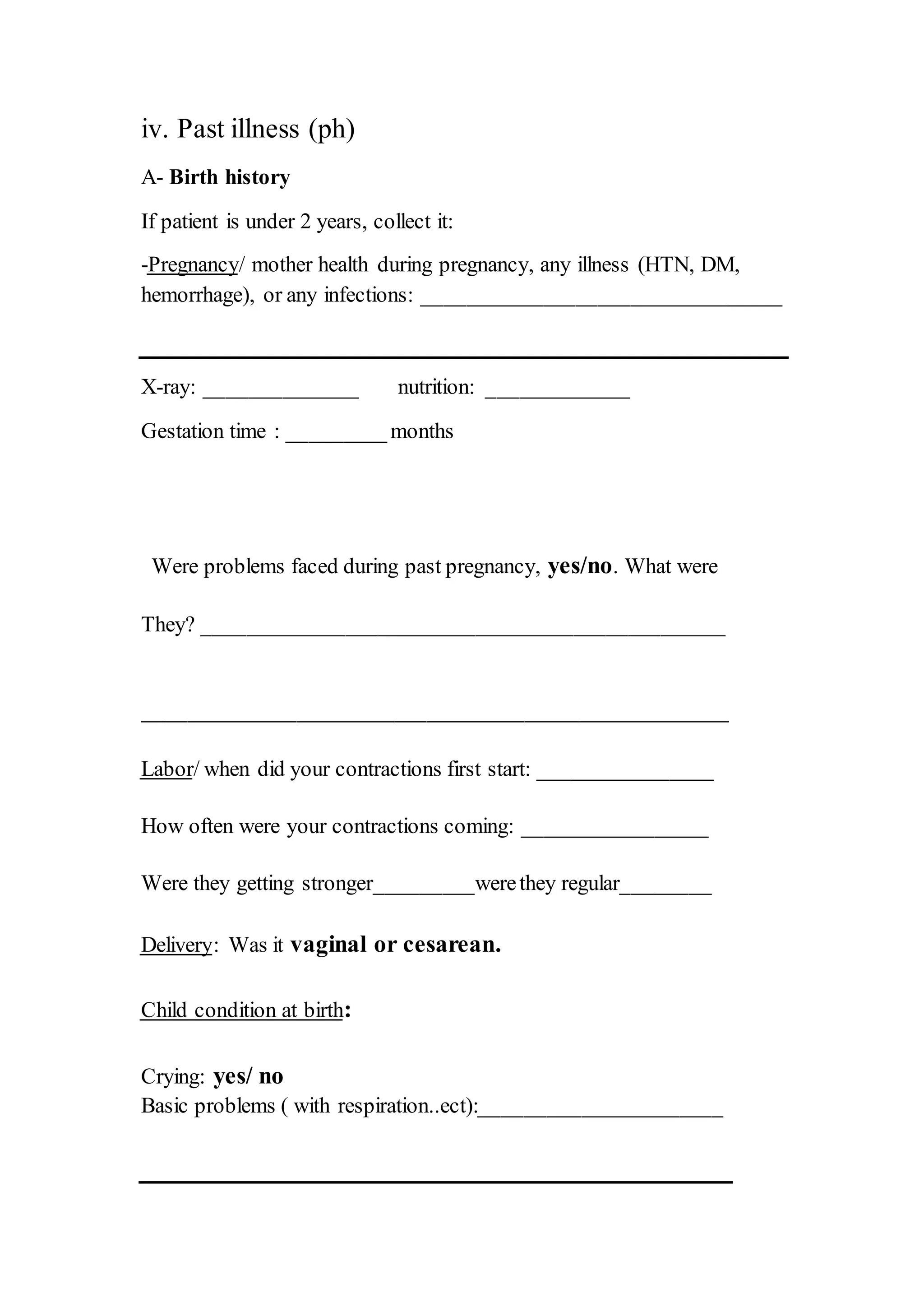 History taking for nursing students | DOCX