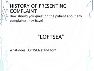 History taking | PPTX