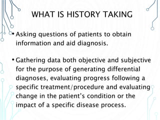 History taking | PPTX