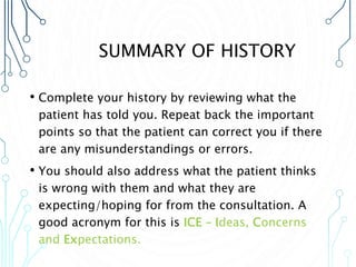 History taking | PPTX