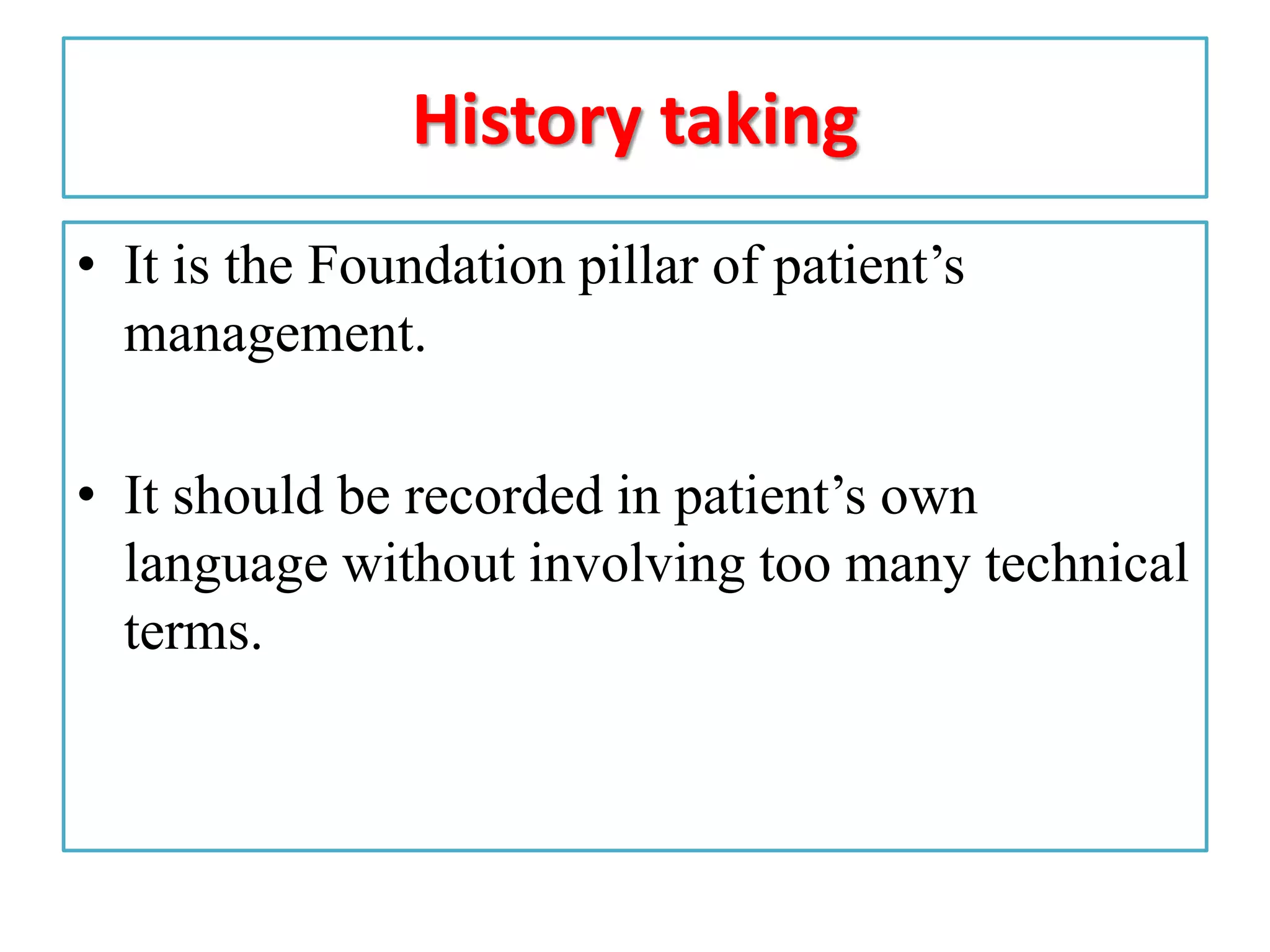 History taking | PPTX