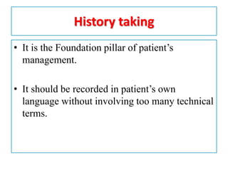 History taking | PPTX