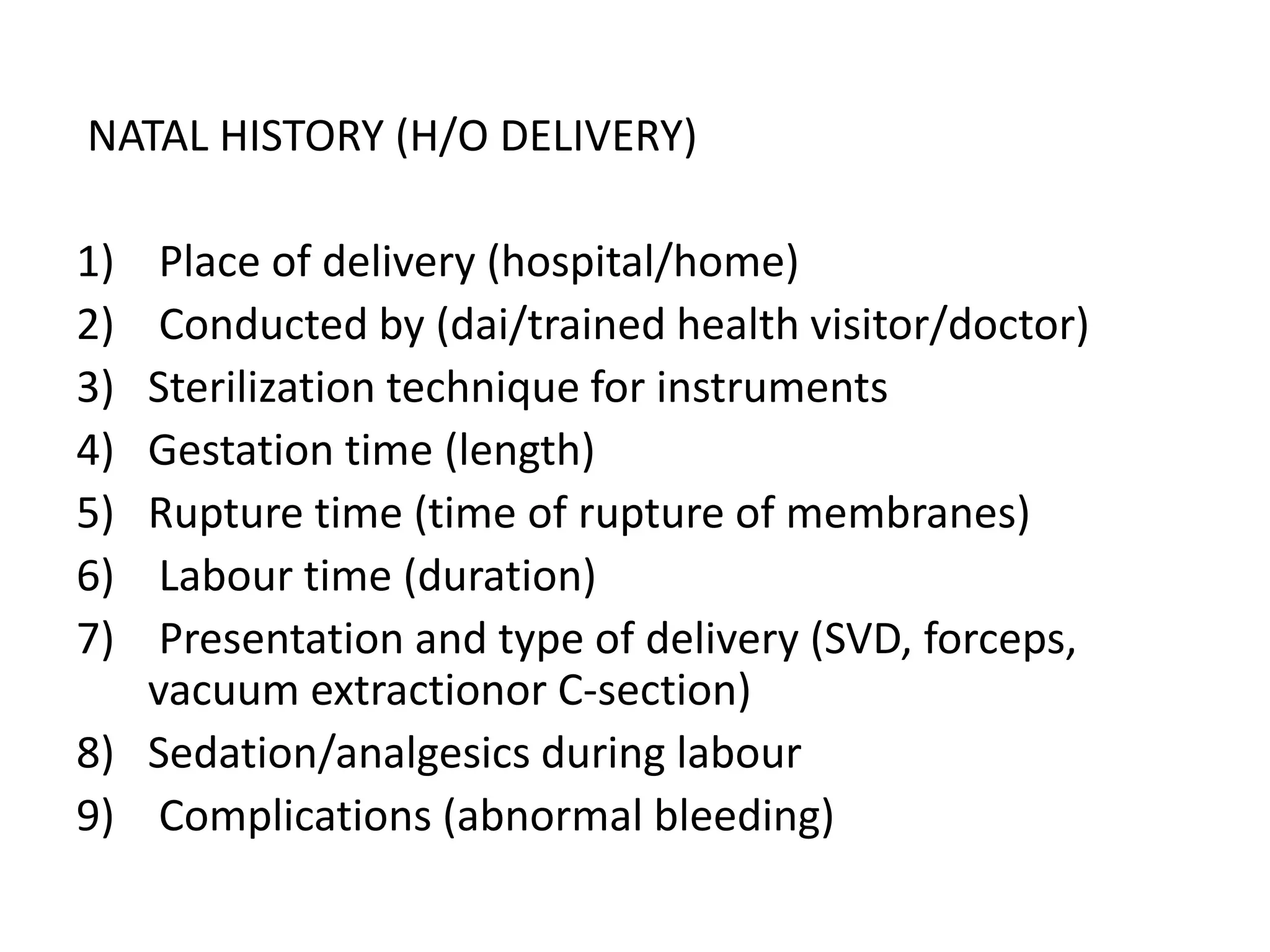 History taking in pediatrics | PPTX