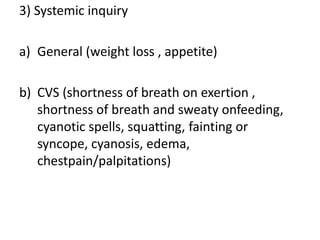 History taking in pediatrics | PPTX