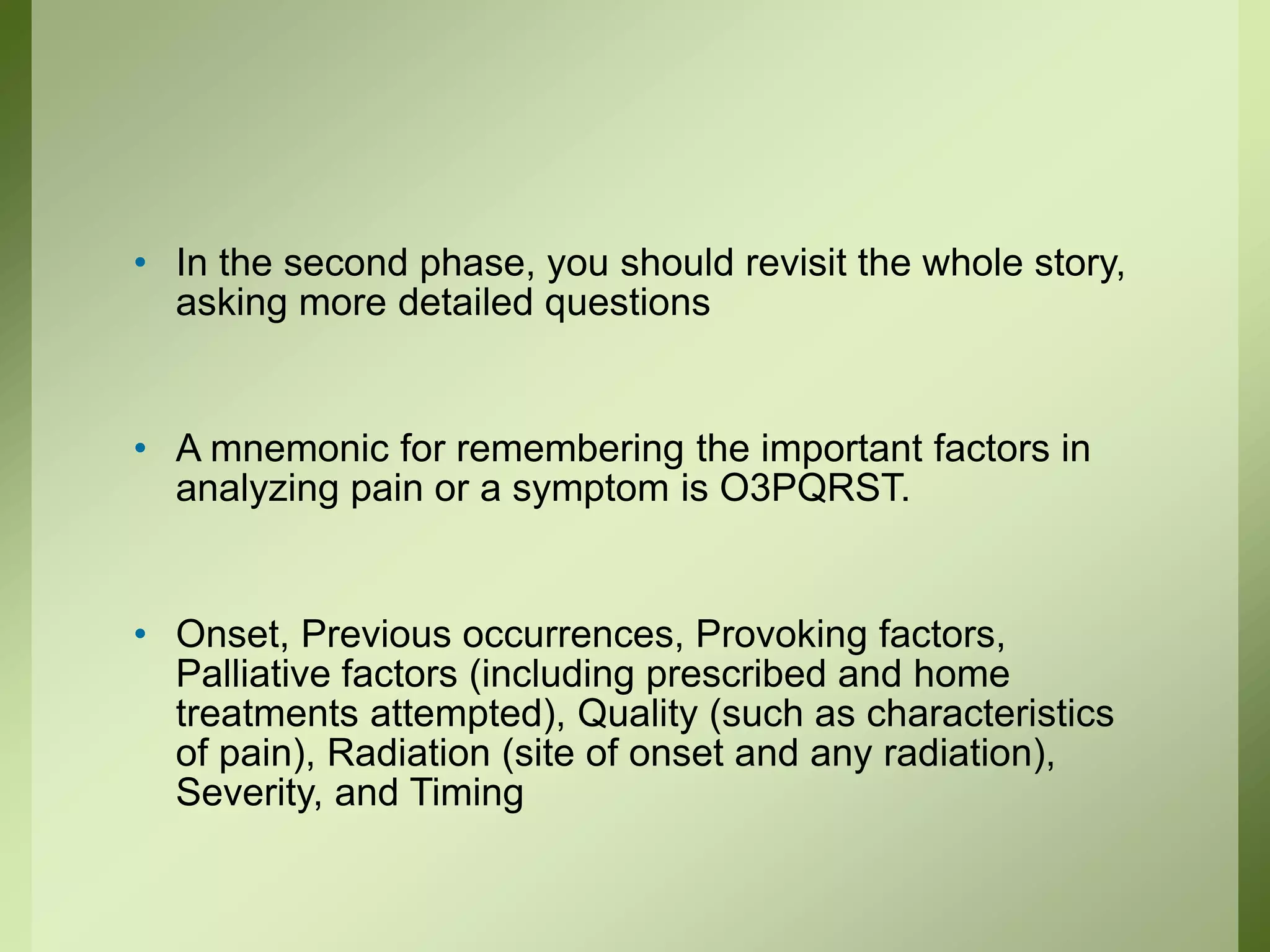 History taking (History of Physical Examination) | PPTX