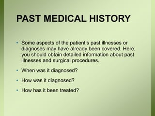 History taking (History of Physical Examination) | PPTX