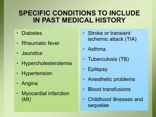 History taking (History of Physical Examination) | PPTX
