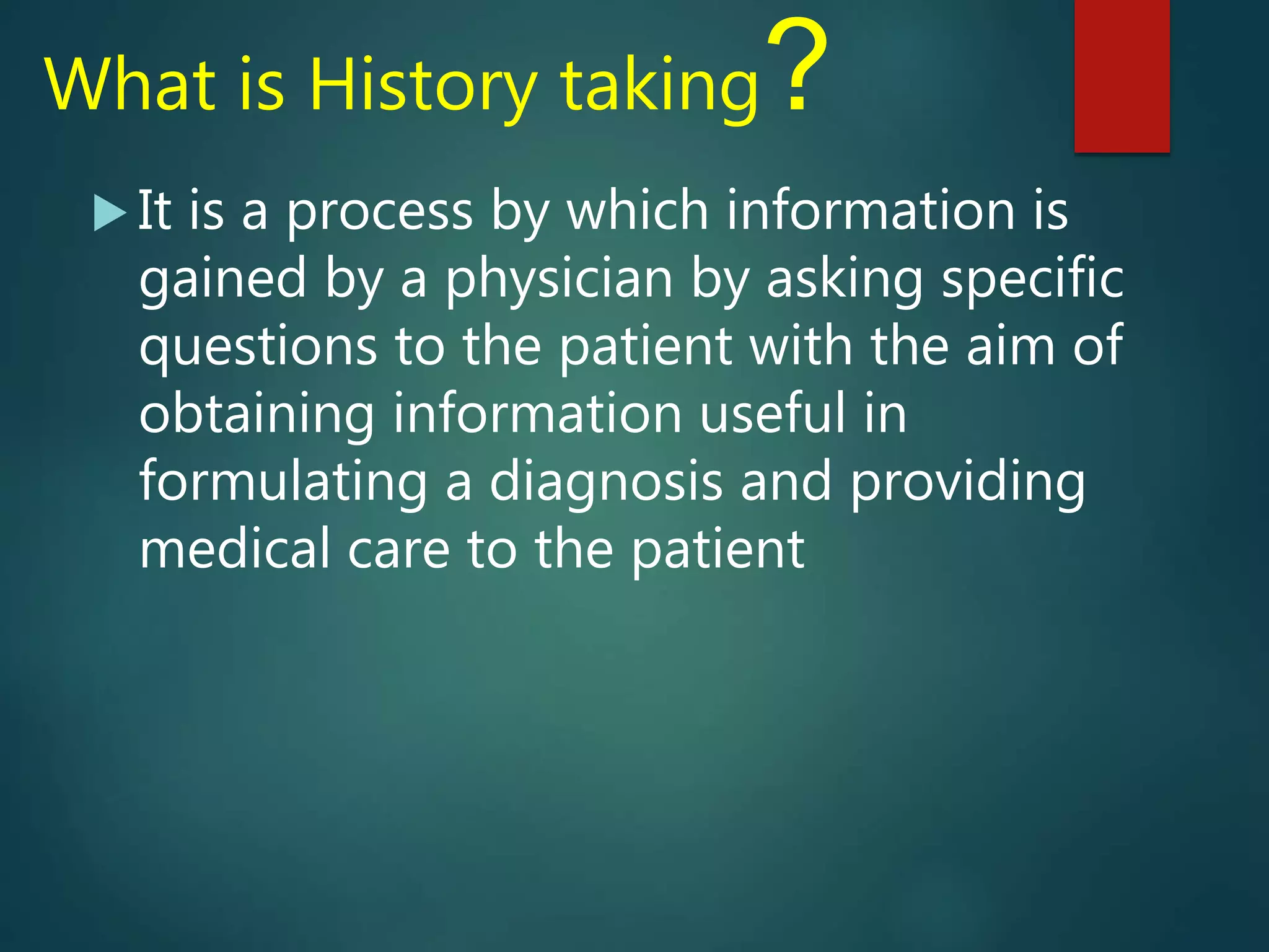 History taking | PPTX