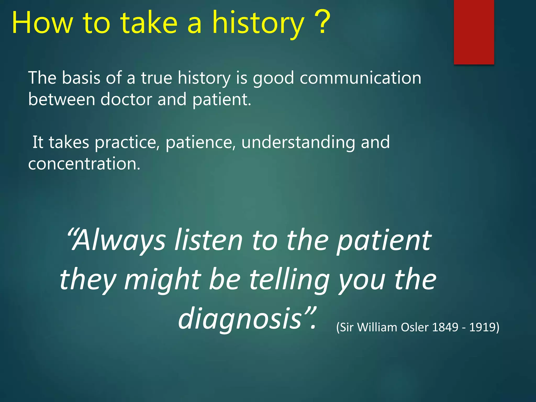 History taking | PPTX