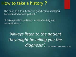 History taking | PPTX