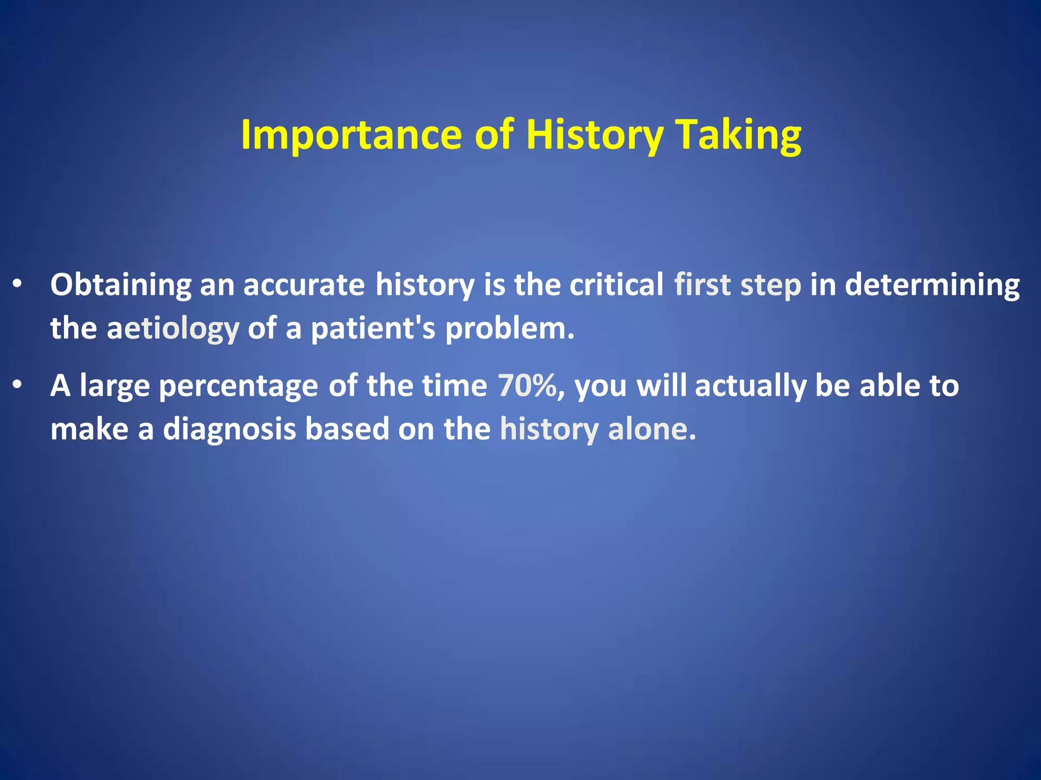 History taking in optometry or ophthalmology | DOCX