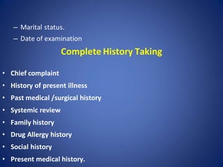 History taking in optometry or ophthalmology | DOCX