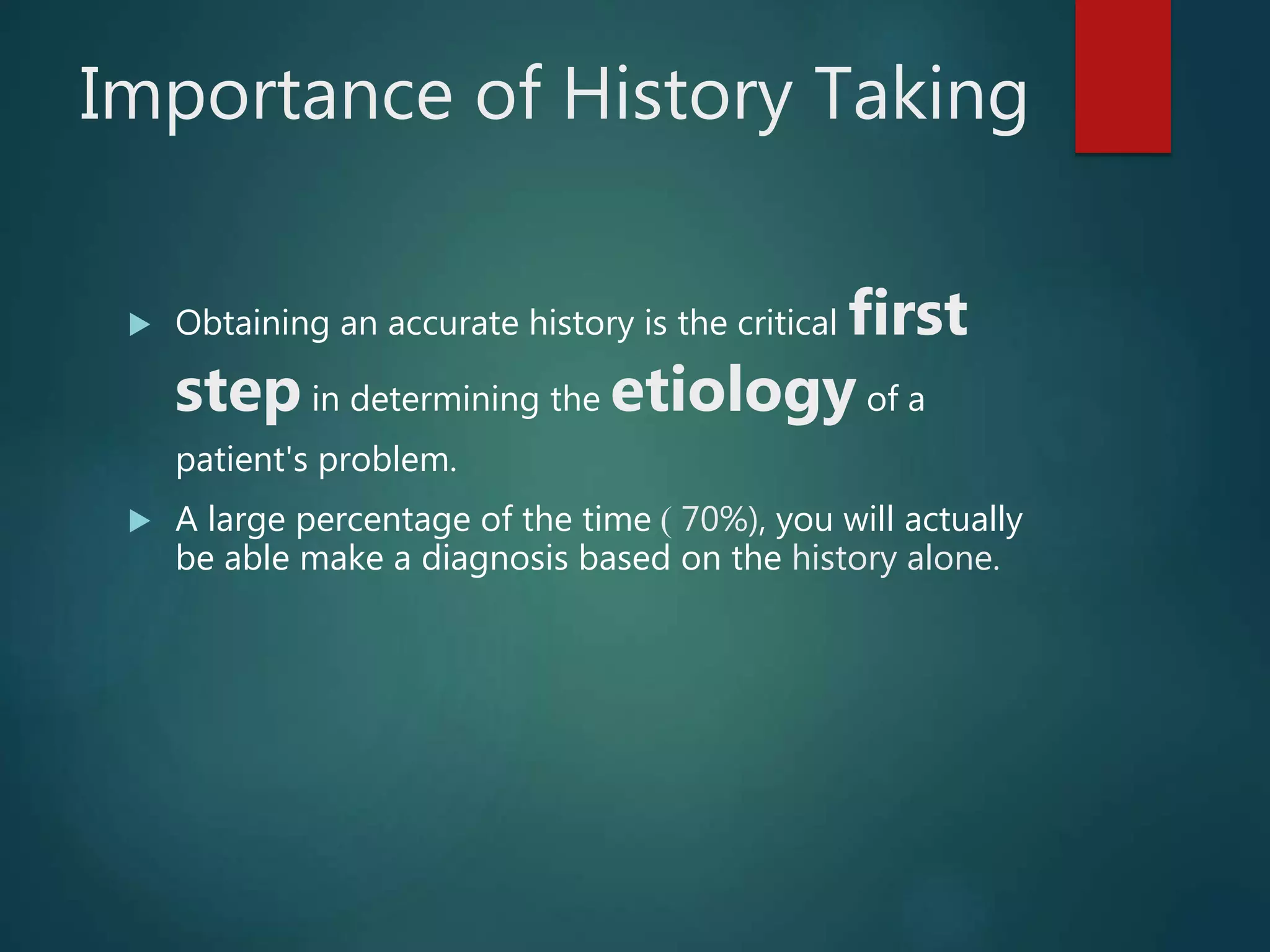 History Taking | PPT