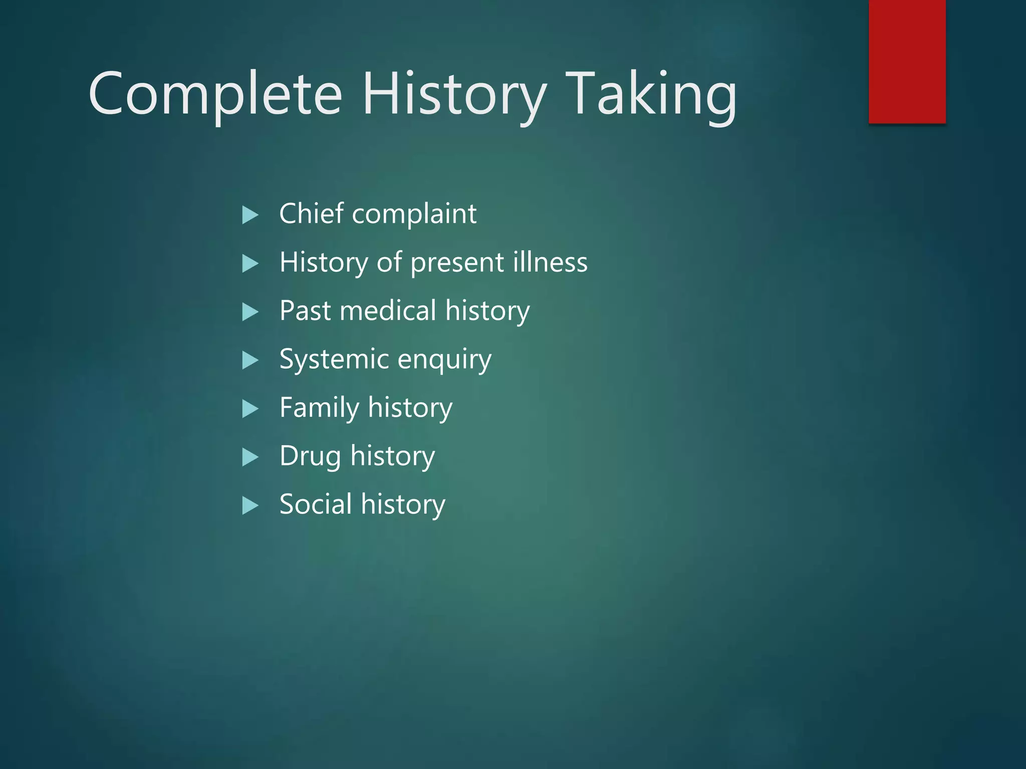 History Taking | PPT
