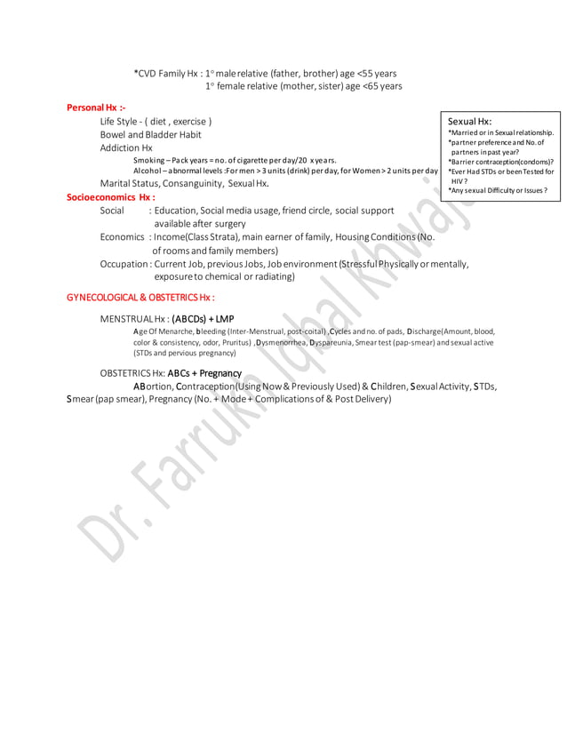 History taking (Easy Systemic Review) (Surgery Oriented) | PDF