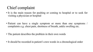 History Taking for Health Professionals, Nurses | PPTX