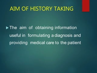 History taking | PPTX