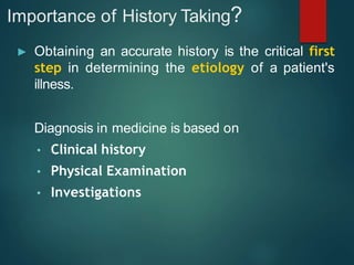 History taking | PPTX