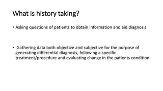 History taking | PPT