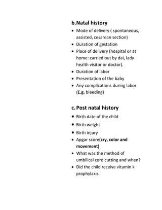 History Taking | PDF | Pregnancy | Reproductive Health