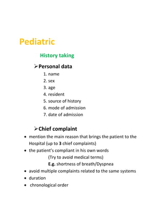 History Taking | PDF | Pregnancy | Reproductive Health