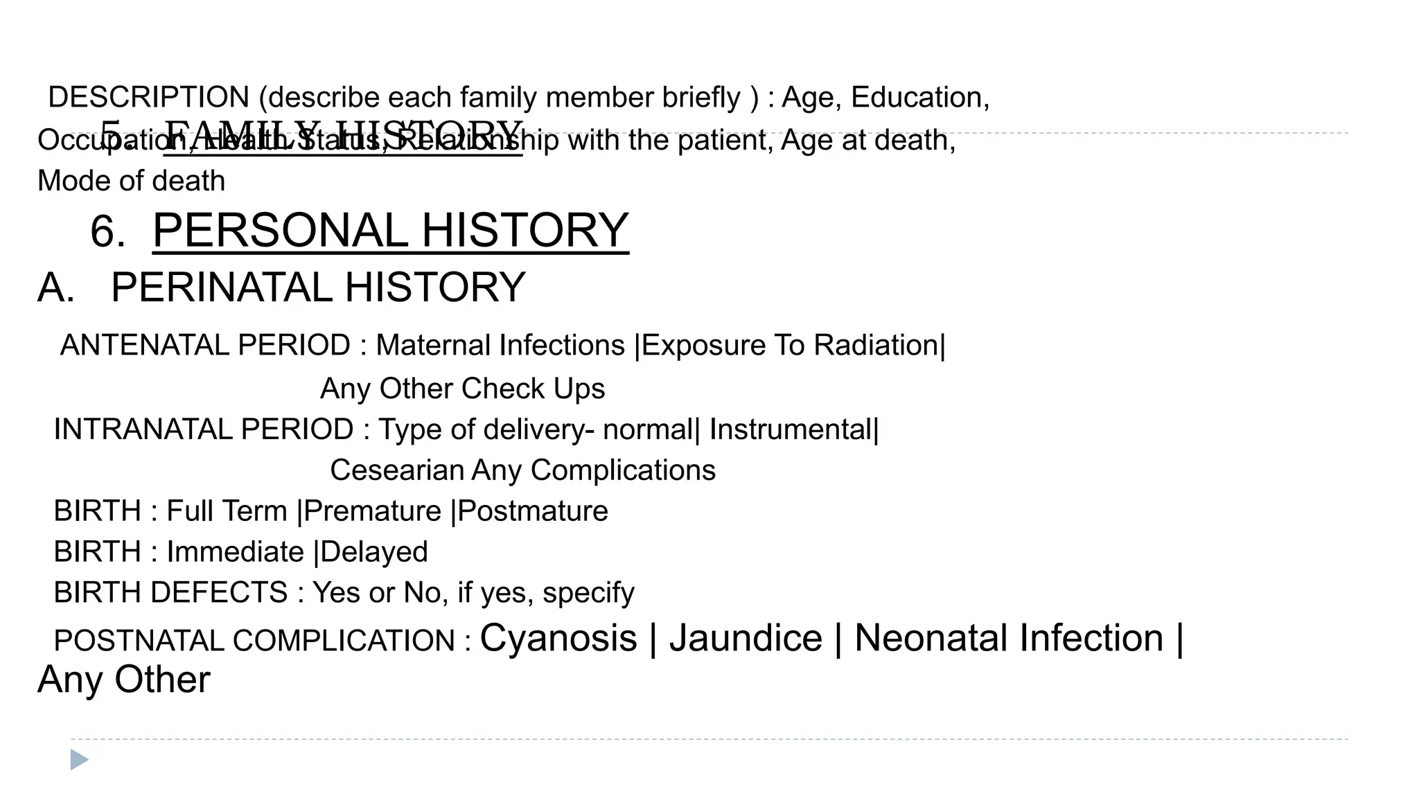 HISTORY TAKING.pptx for psychatric patient | PPTX