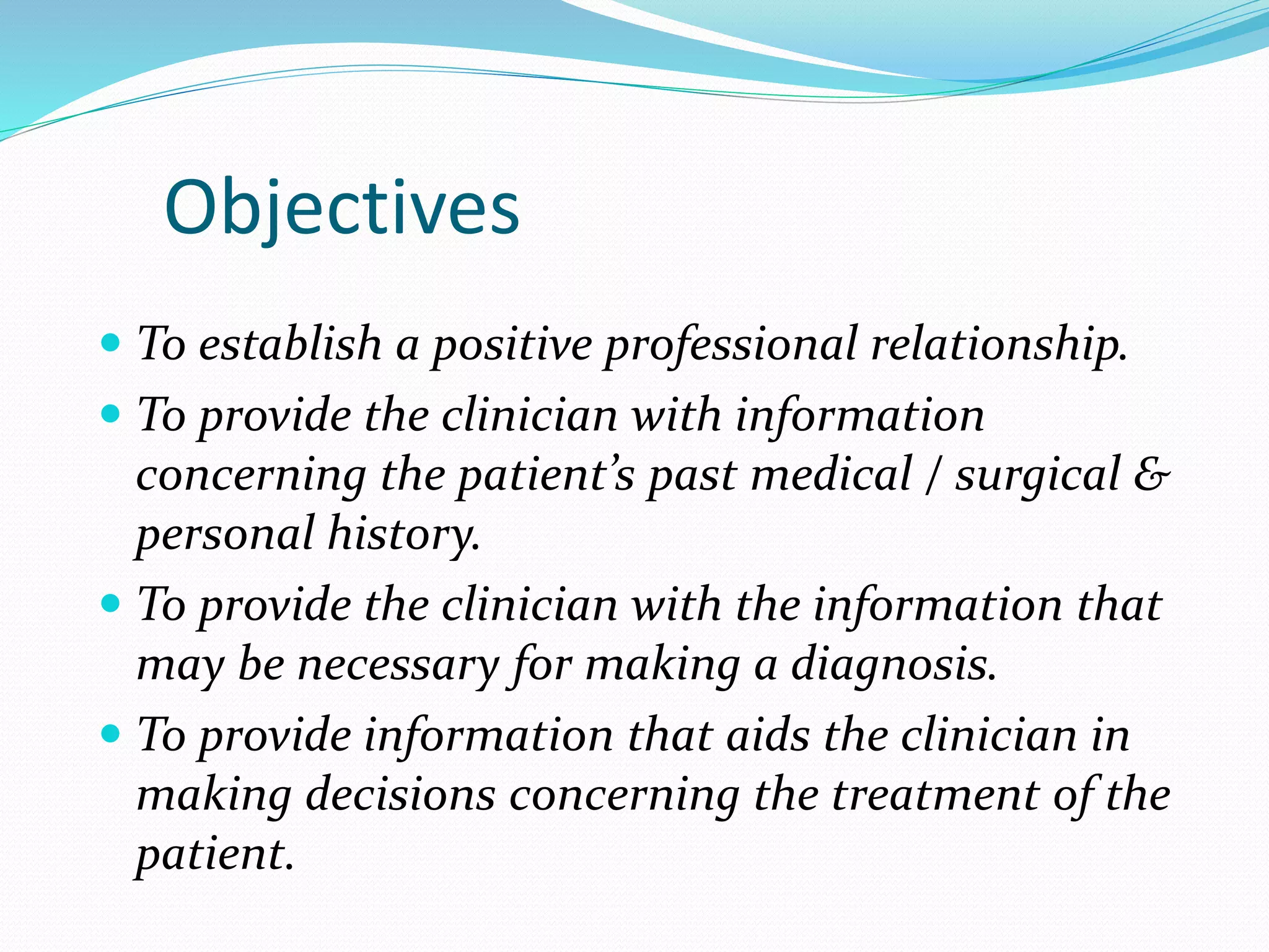 History taking - For Surgical patients | PPTX
