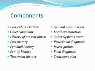 History taking - For Surgical patients | PPTX