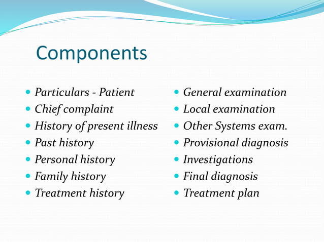 History taking - For Surgical patients | PPTX | Diseases and Conditions ...