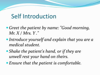 History taking - For Surgical patients | PPTX
