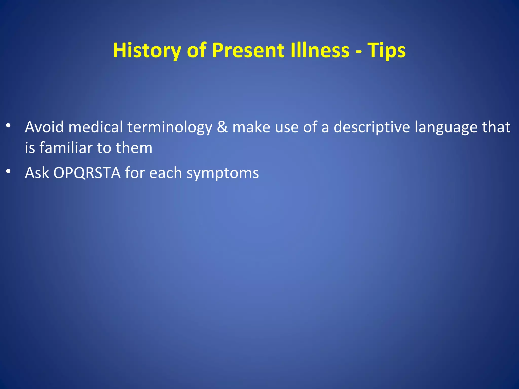 Ophthalmic history taking | PPT