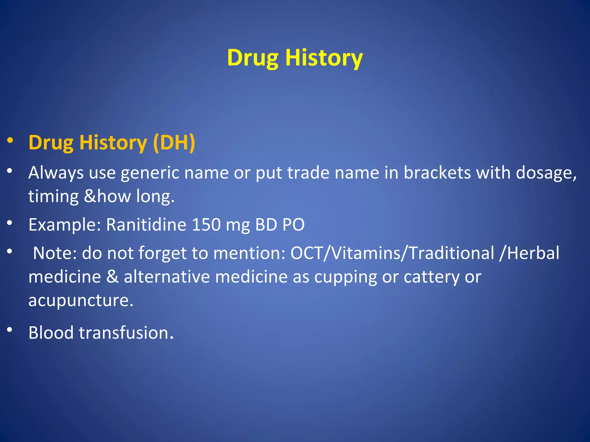 Ophthalmic history taking | PPT