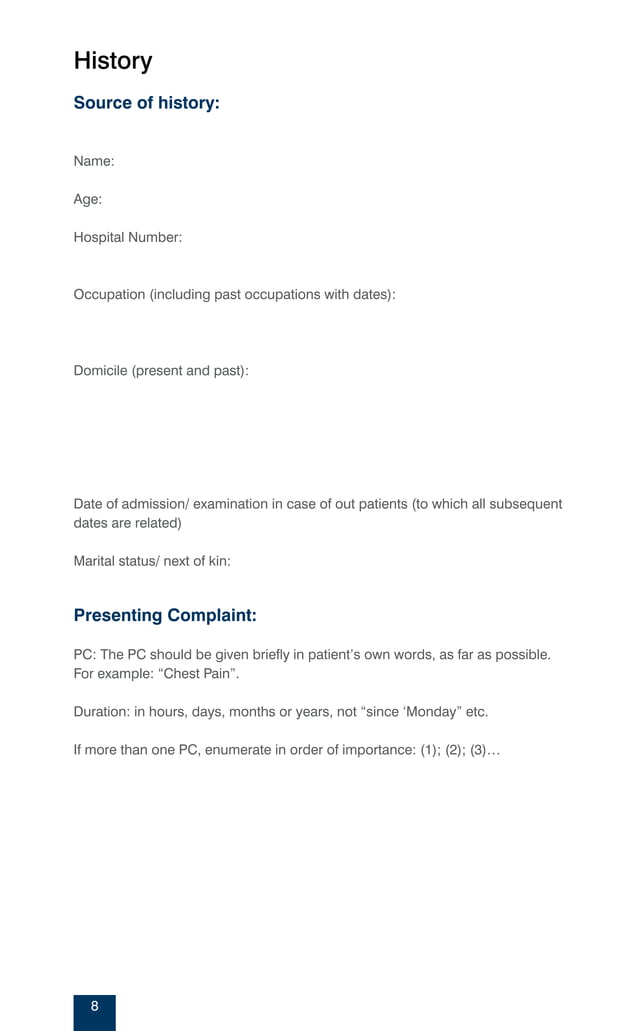 History taking a complete guide for all systems (clinical history ...