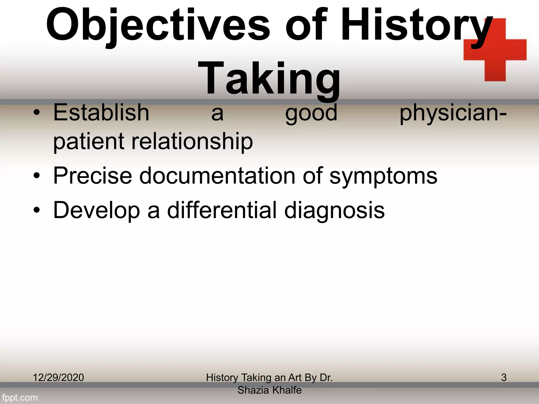History taking an art | PPT
