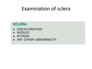 History taking and case examination OF EYE | PPTX