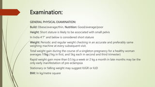History taking and examination Obstetrics and Gynecology | PPTX