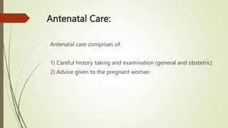 History taking and examination Obstetrics and Gynecology | PPTX