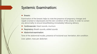History taking and examination Obstetrics and Gynecology | PPTX